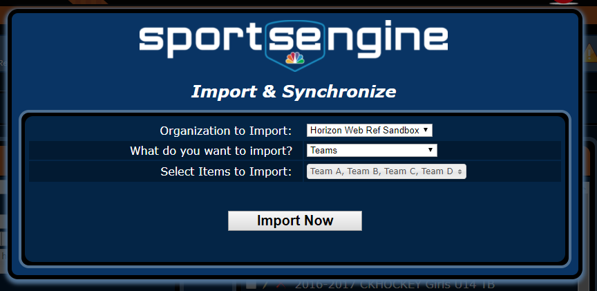 Setting Up Sports Engine Integration – HorizonWebRef.com Help Center