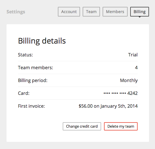 Team Billing – Slides Help