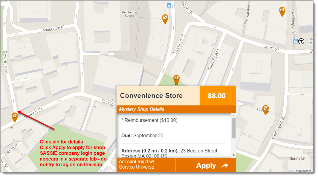 What are the orange map pins for? : Presto Shopper Support