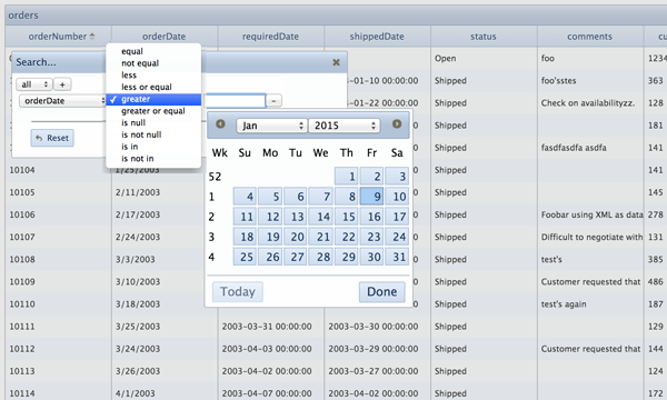 Advanced Search Date Comparison – Feedback & Support for phpGrid