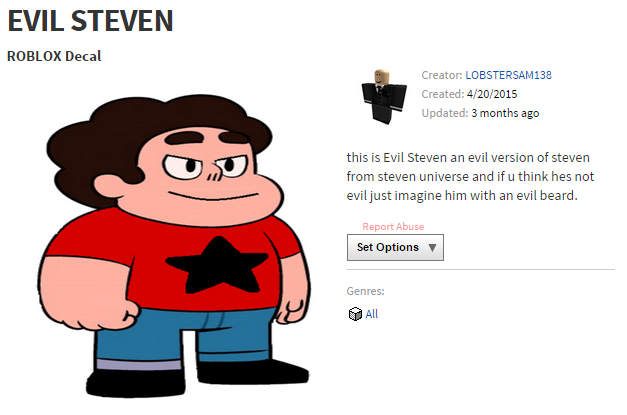 Steven Universe decals on Roblox : stevenuniverse